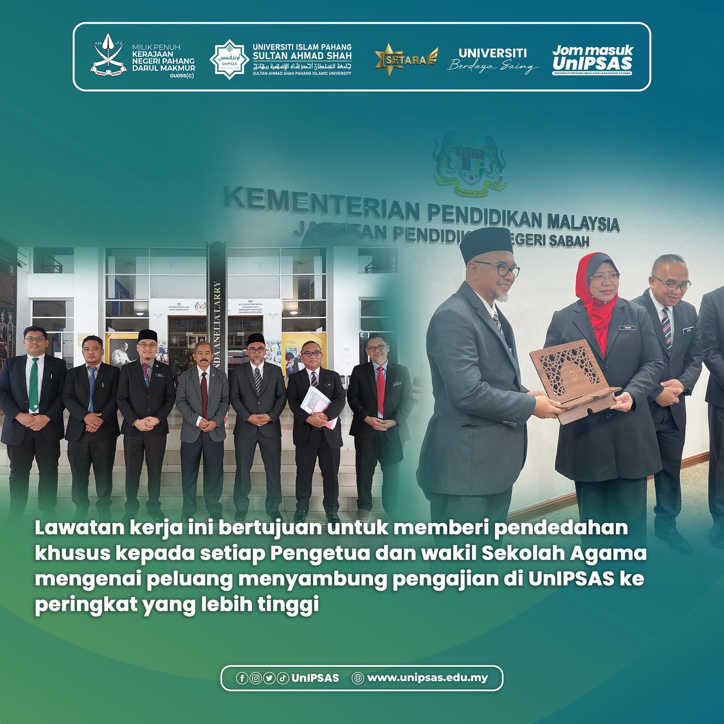 Lawatan Kerja Delegasi UnIPSAS Ke Sabah | Universiti Islam Pahang ...